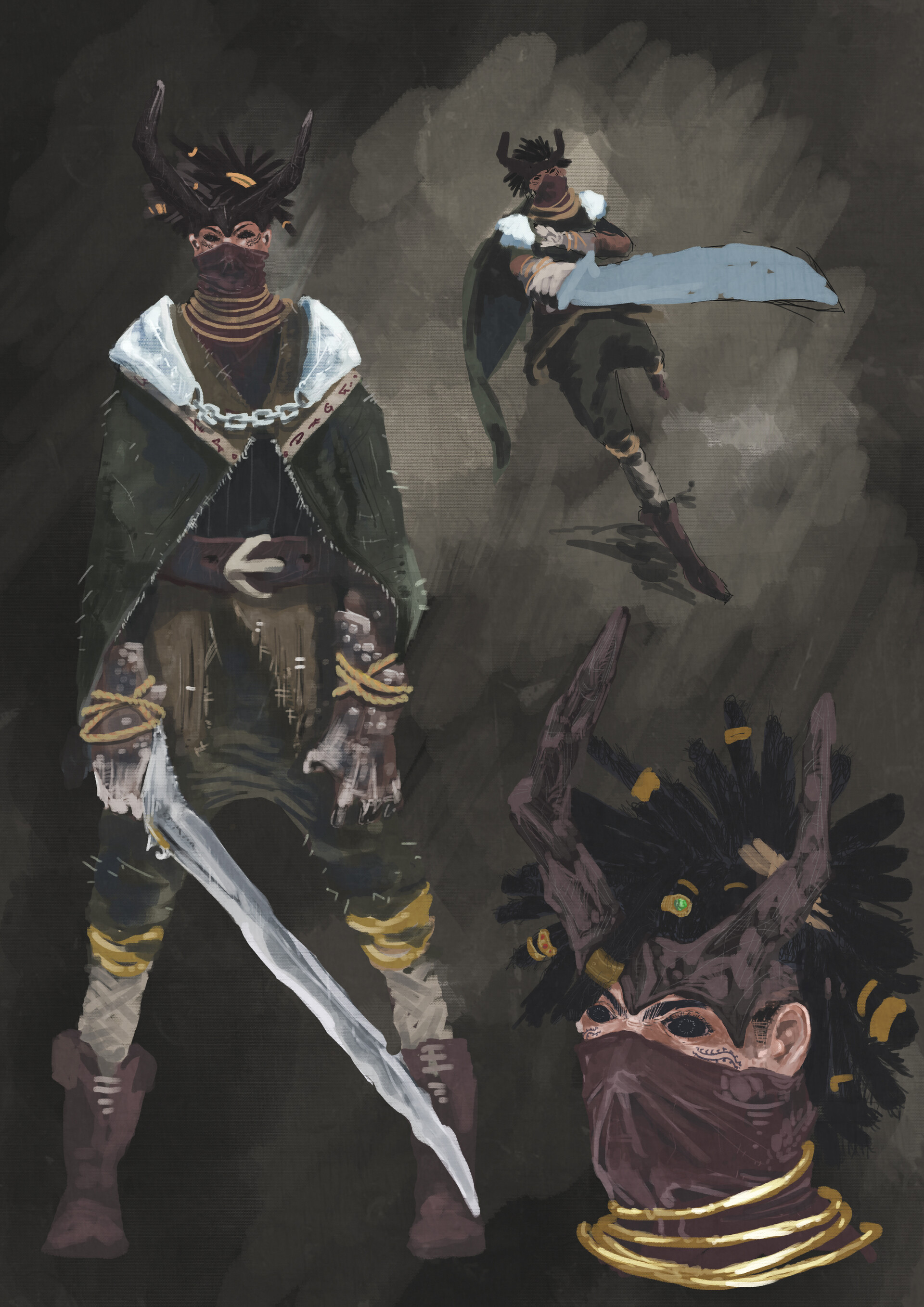 ArtStation - Character design, dreads.