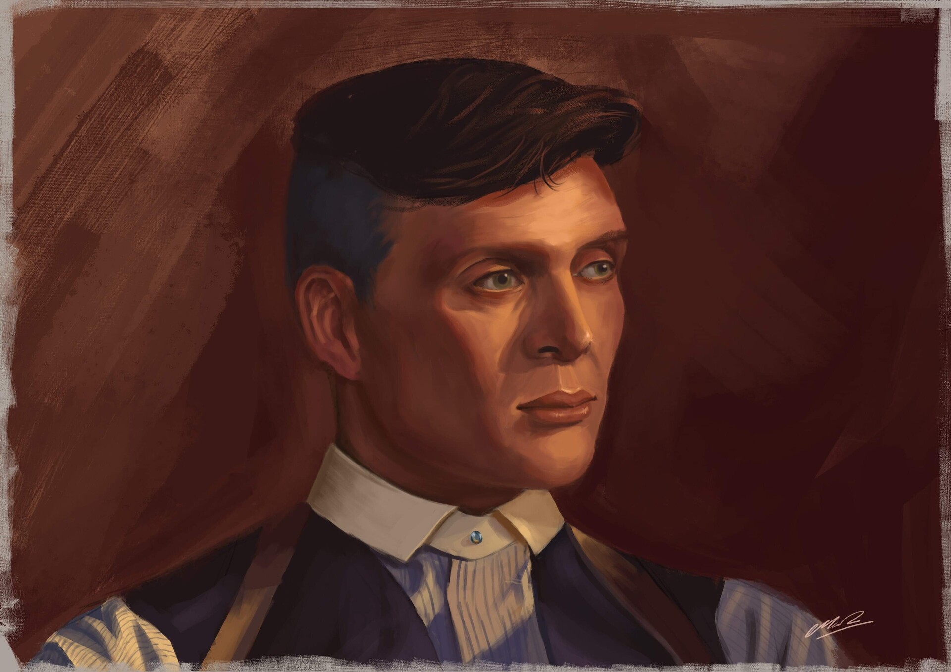 ArtStation - Thomas Shelby painting