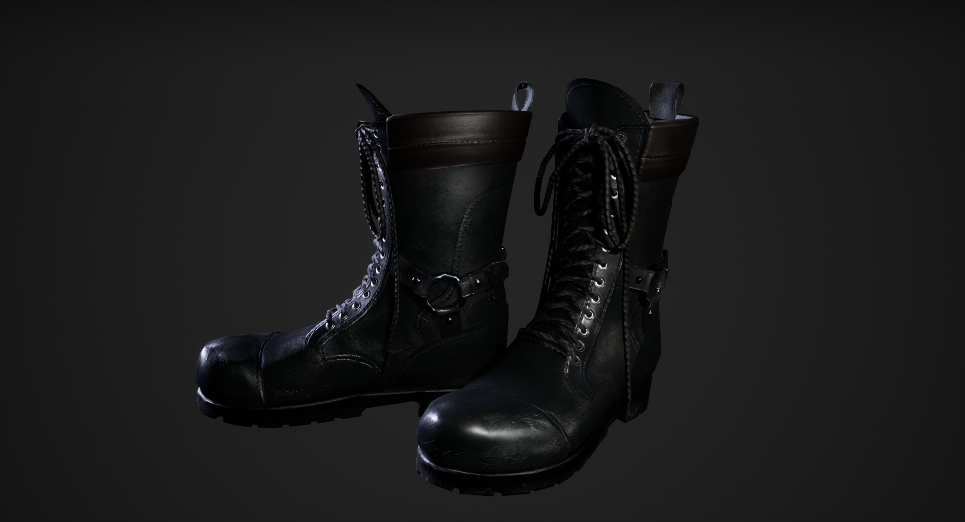 ArtStation - Leather Punk Shoes - 3D model