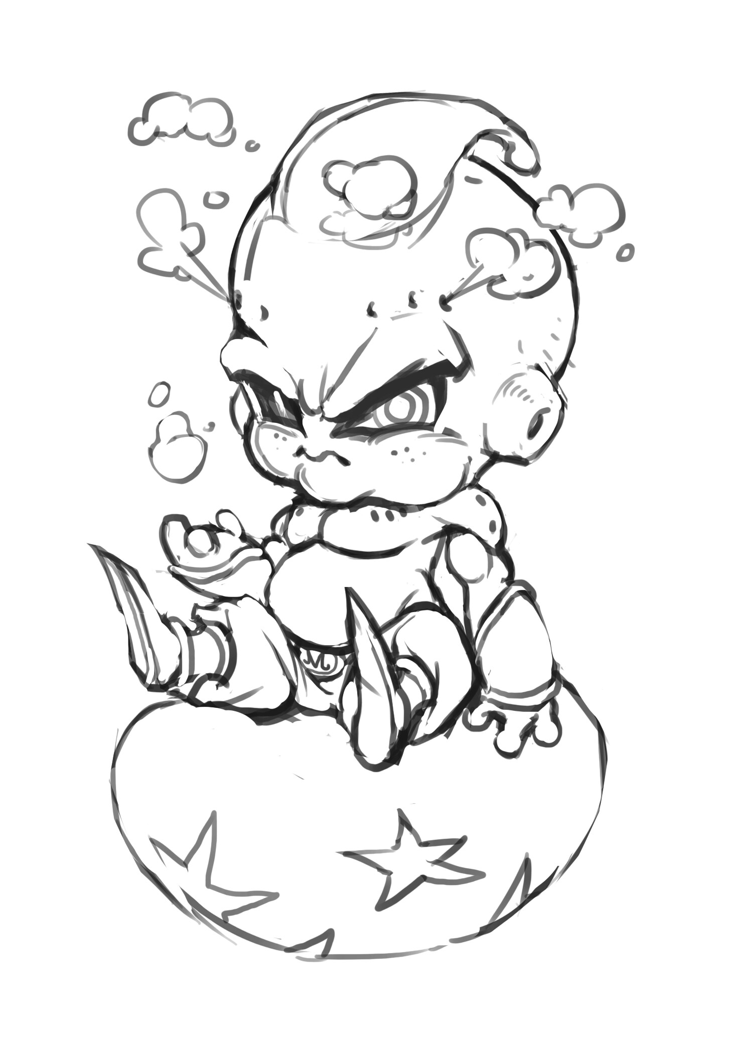 Wei Jun - Baby Majin Boo (Dragon Ball Fan Art)