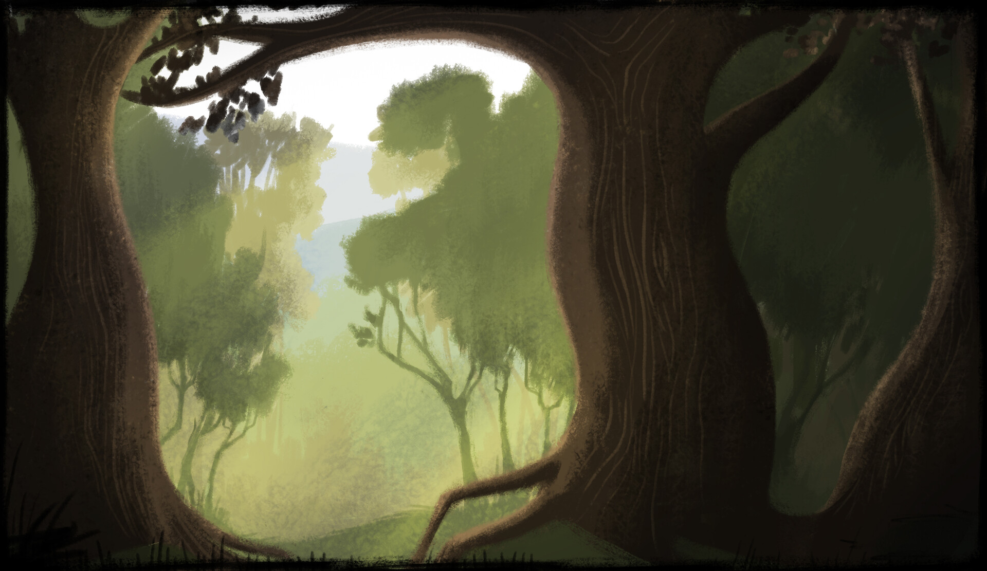 Tangled Concept Art Forest