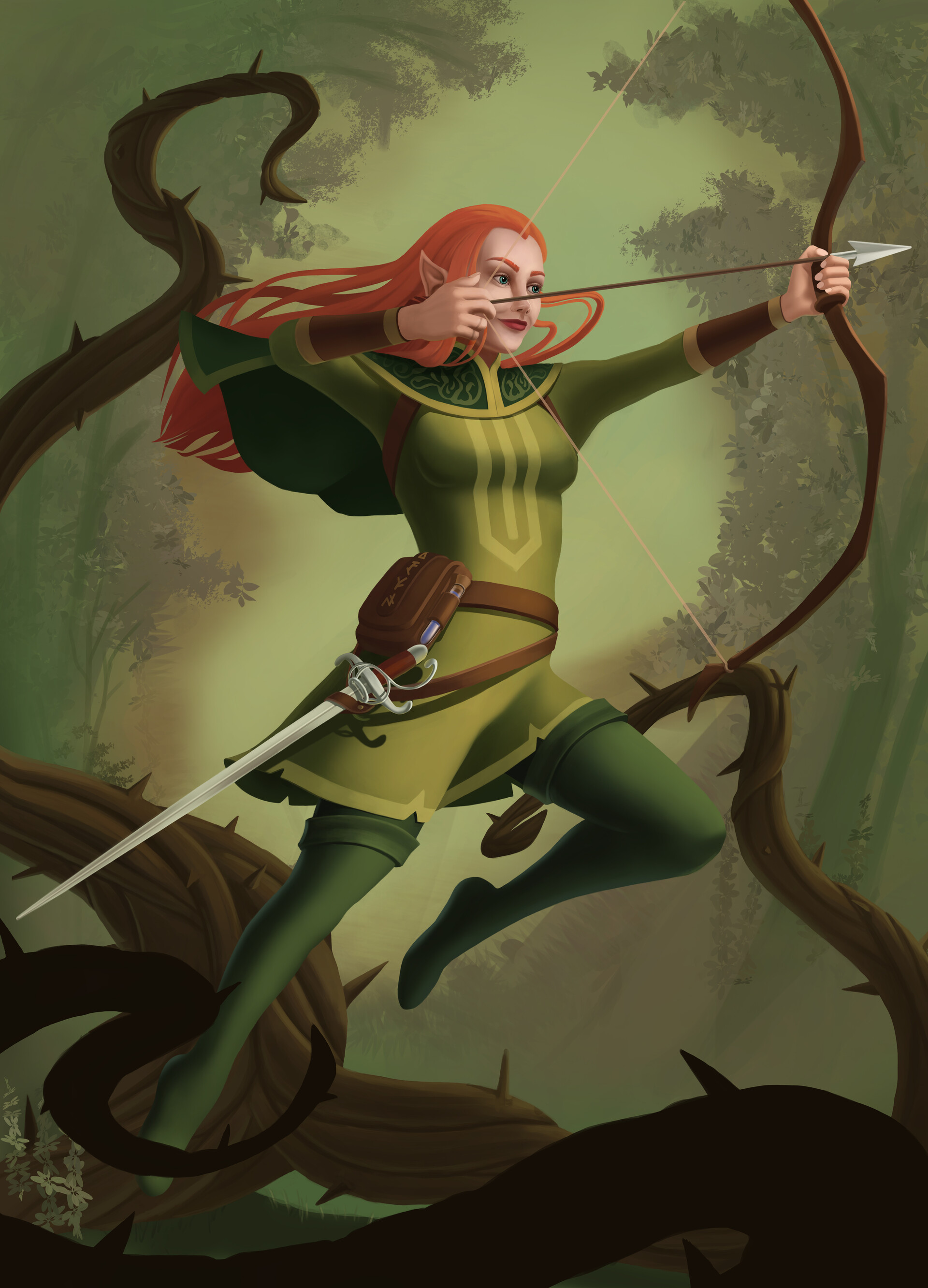 ArtStation - My Elf Druid in Pathfinder