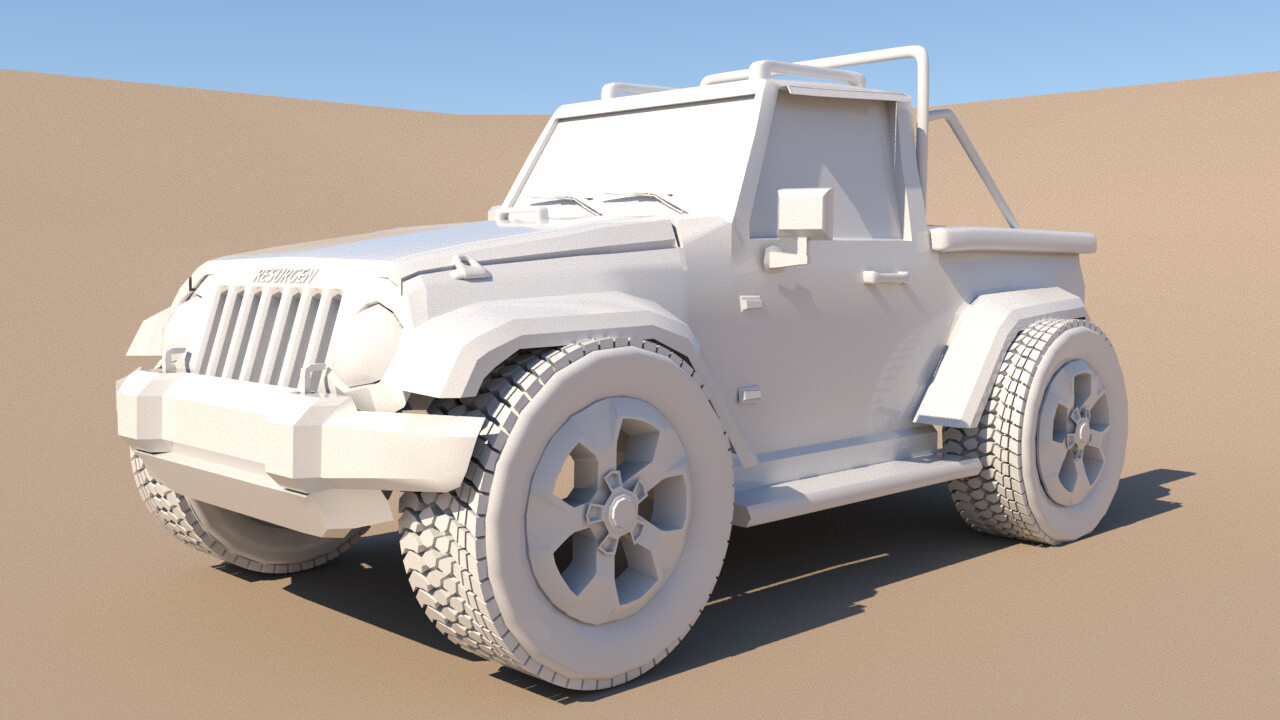 ArtStation - Jeep 3d Model
