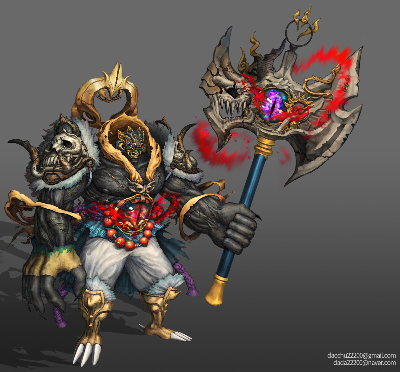 ArtStation - 괴물 야차 - monster Yacha