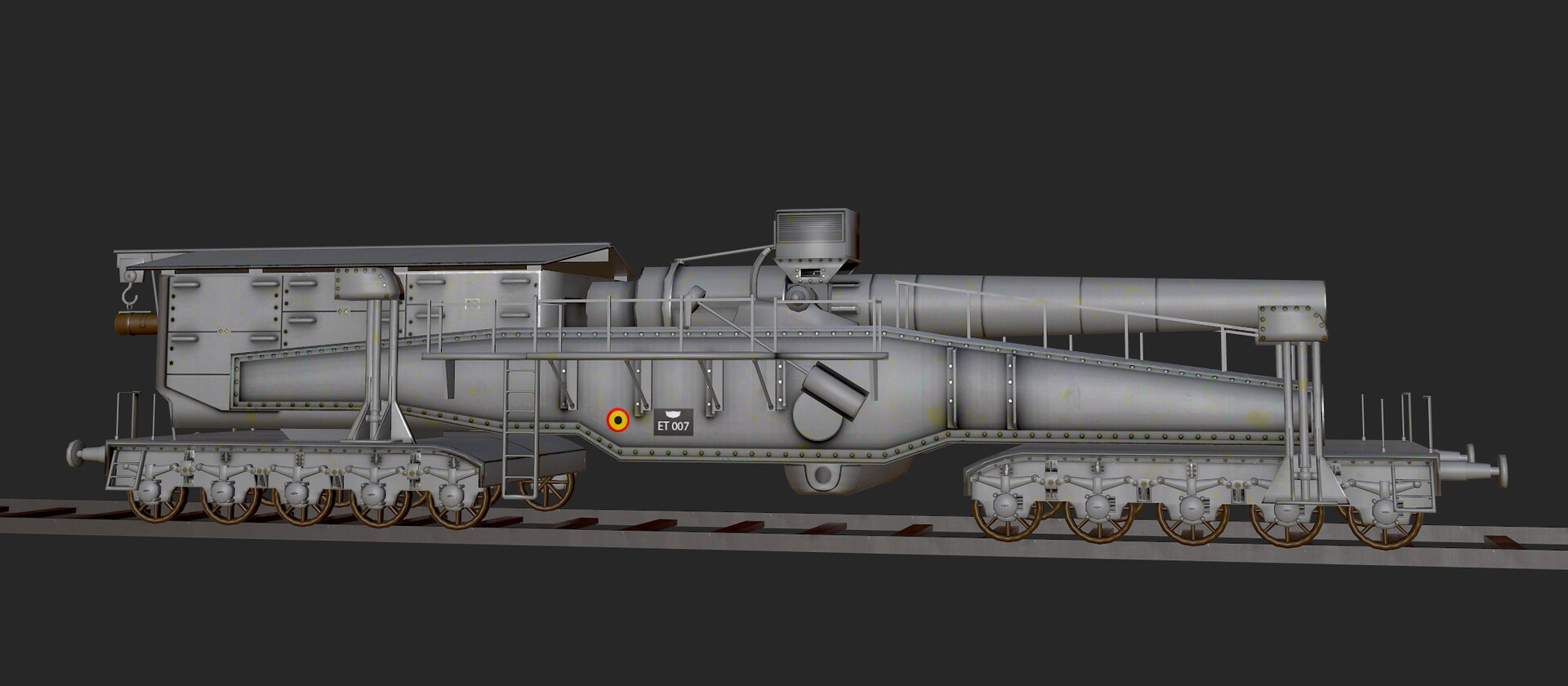 ArtStation - Bruno train used in world war LOW POLYGON Model ........