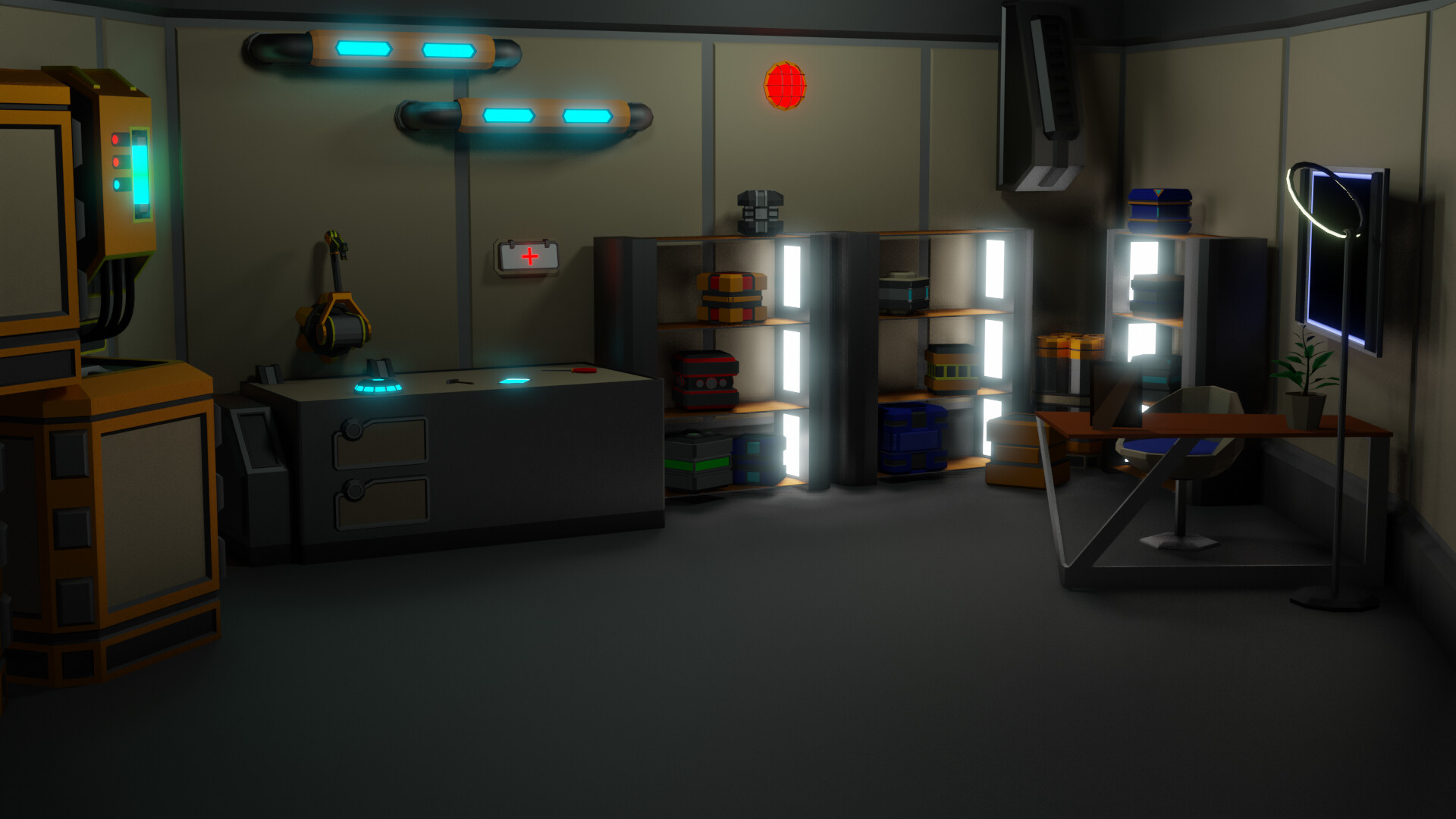 ArtStation - 3D Sci fi props (low poly)