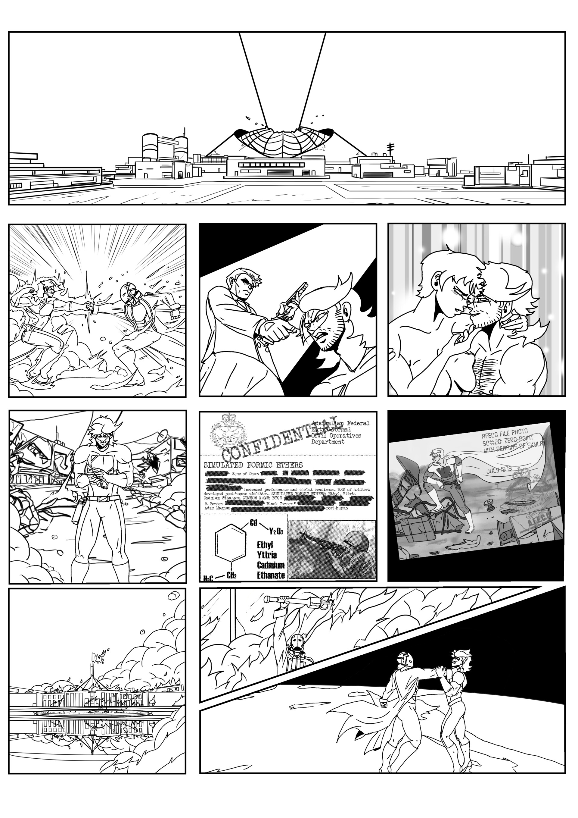 ArtStation - Zero-Point Comic Book example