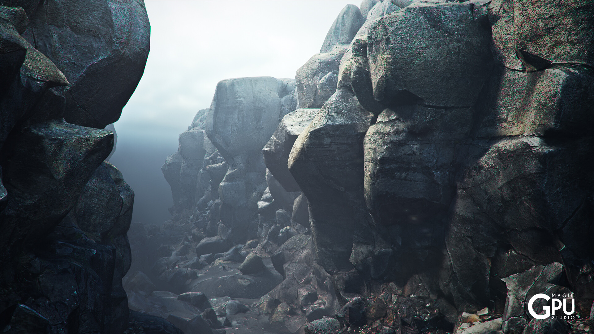 ArtStation - Foggy Clifs