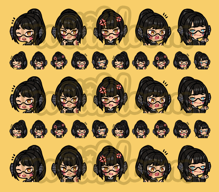 ArtStation - Emotes commission set 0112