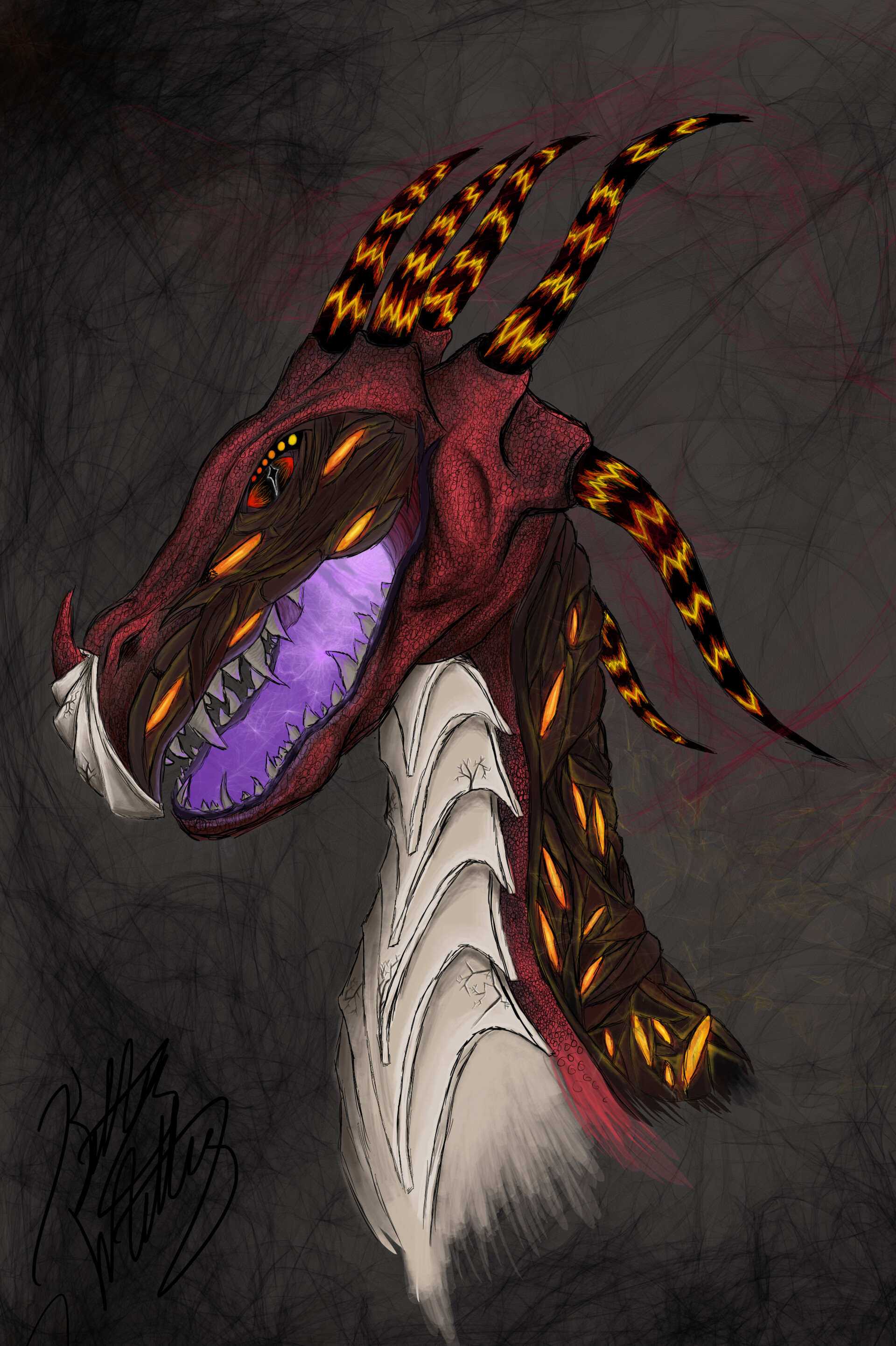 ArtStation - A Red Dragon