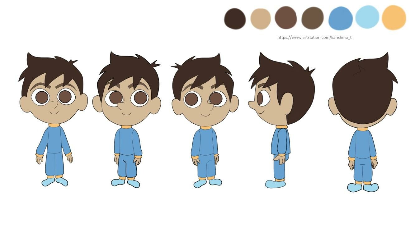 ArtStation - The Little Old Man & The Moon, Chip Turnaround- Colour