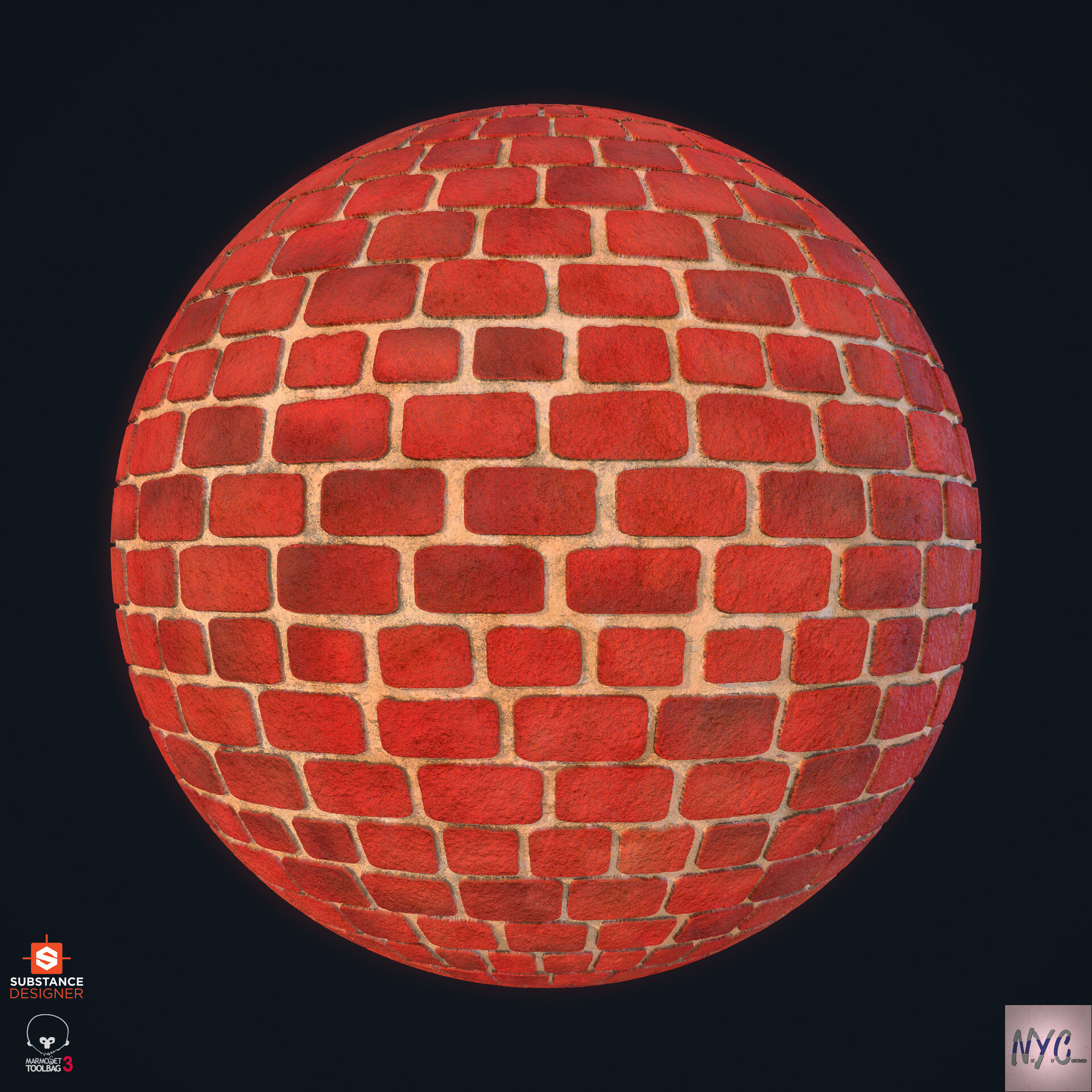 ArtStation - Brick Wall / Substance Designer