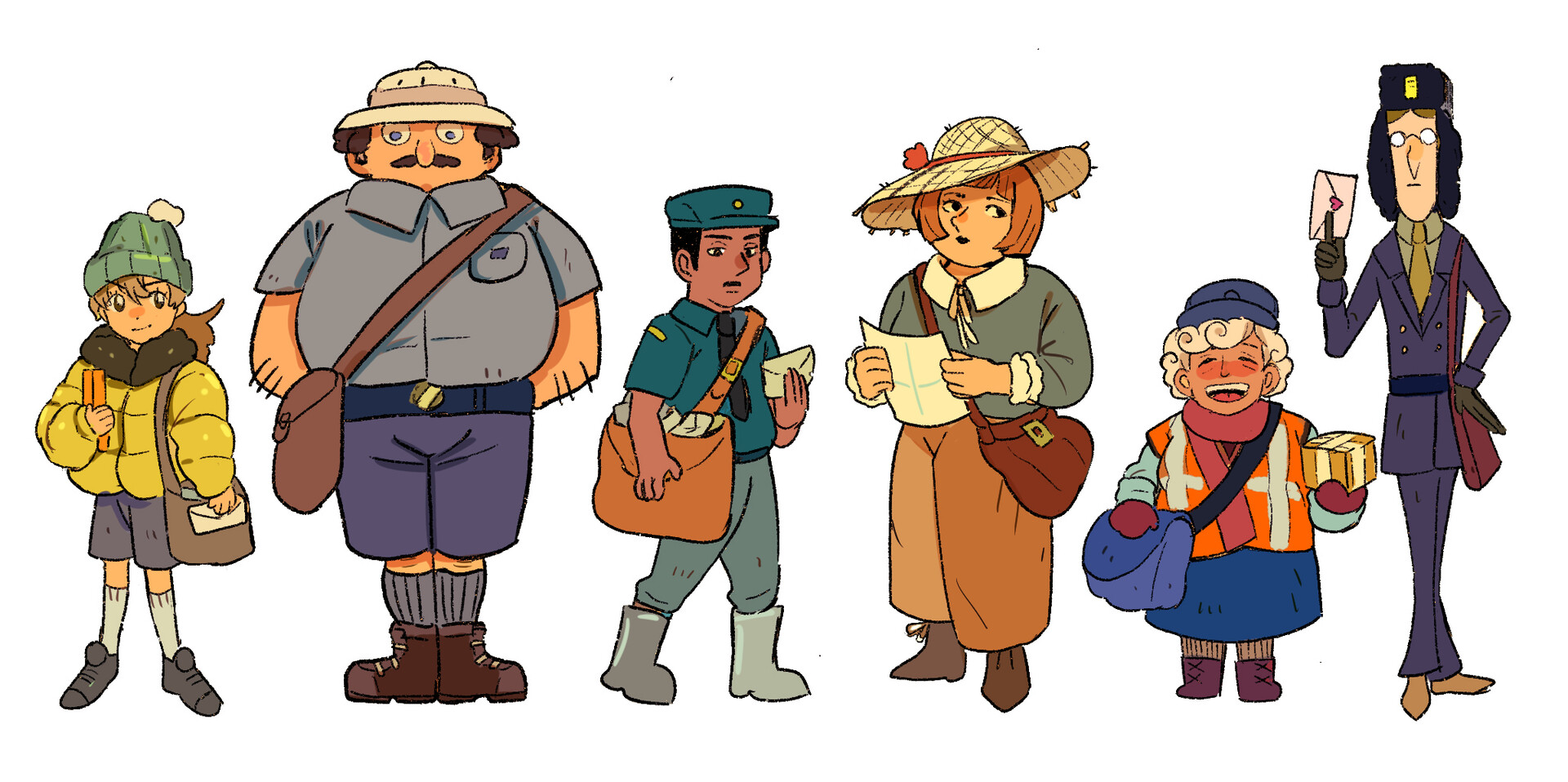 ArtStation - Mail workers character design