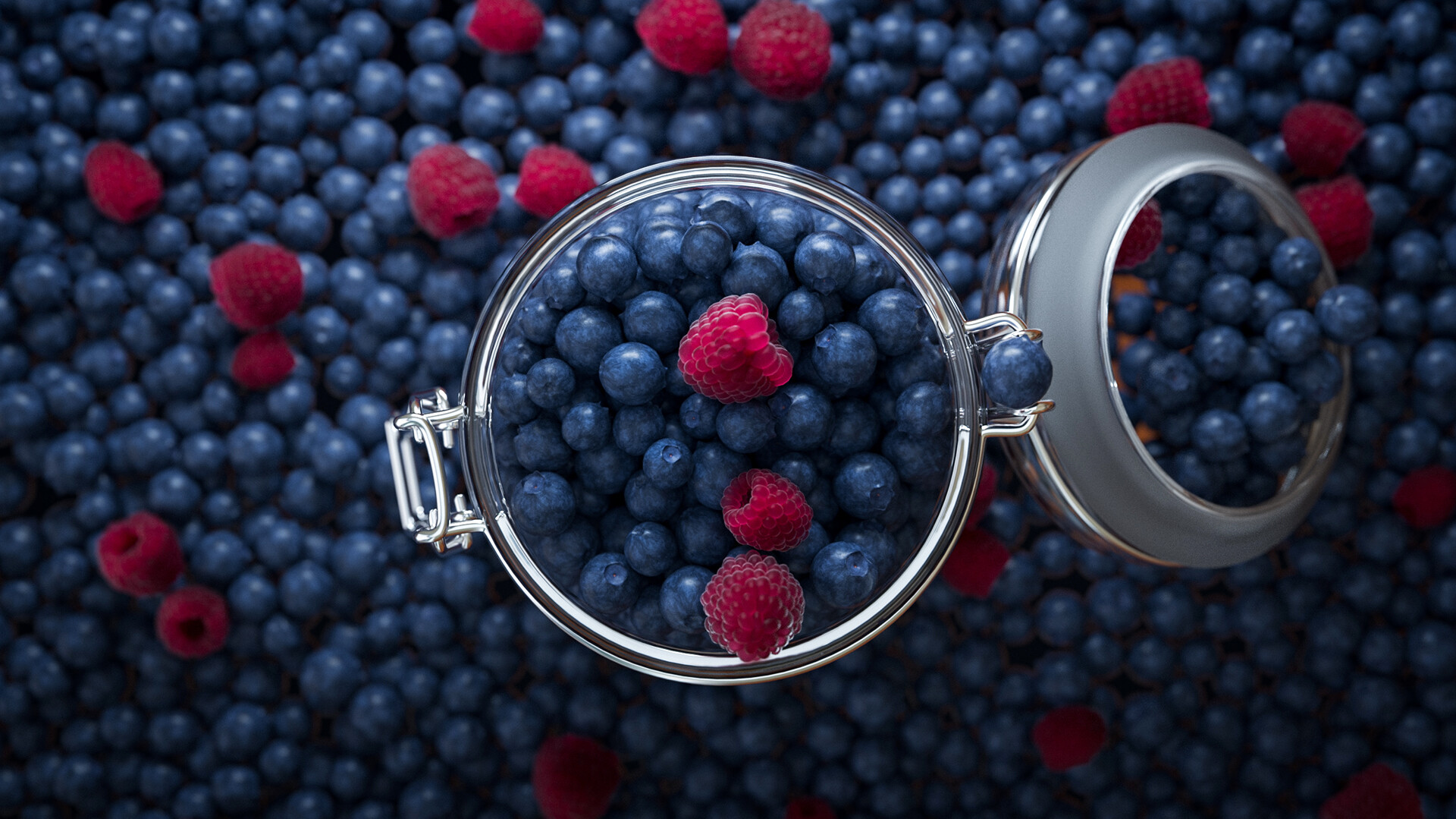 ArtStation - Blueberries Raspberries