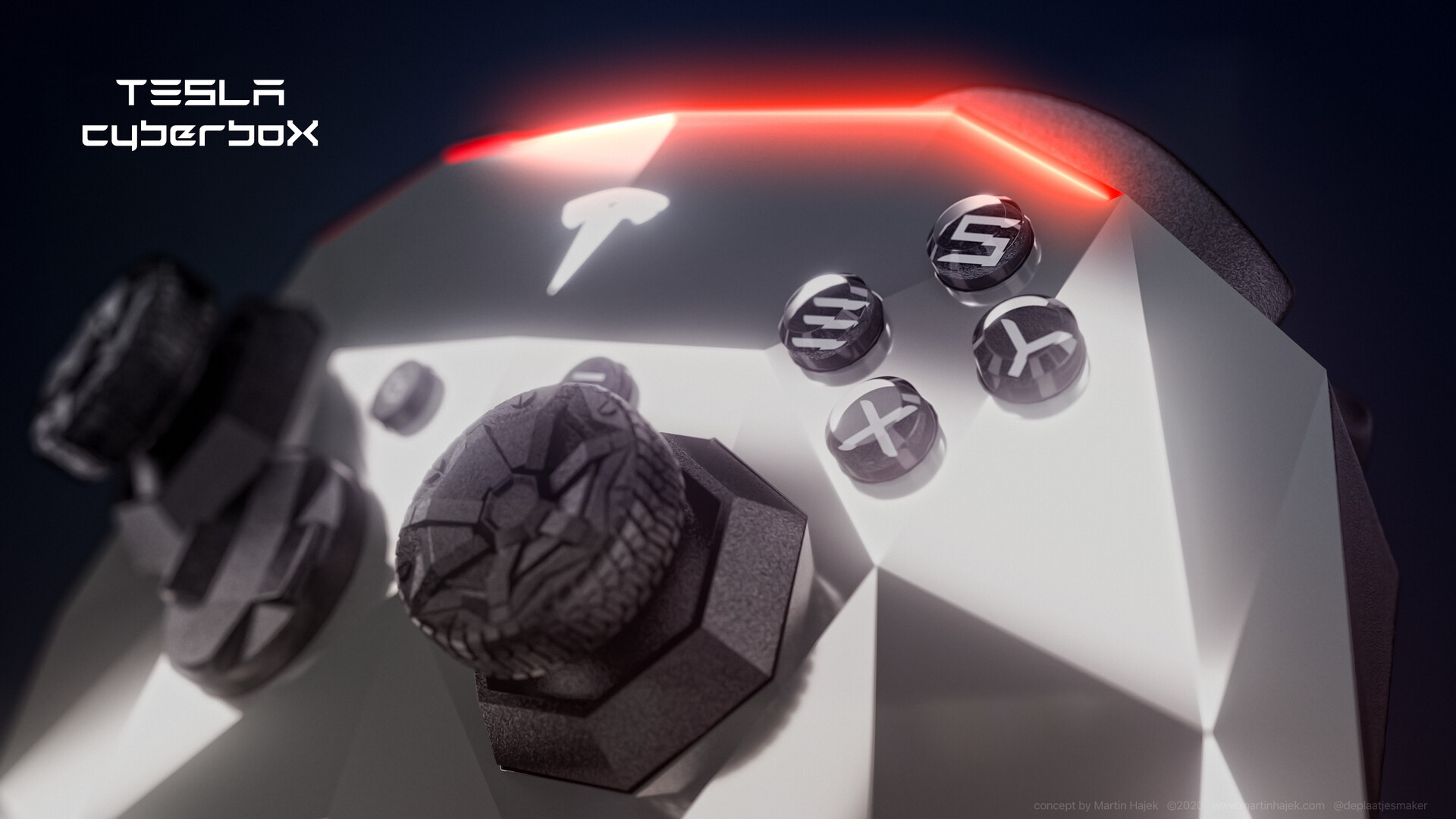 Martin Hajek - Tesla CyberboX gaming console concept
