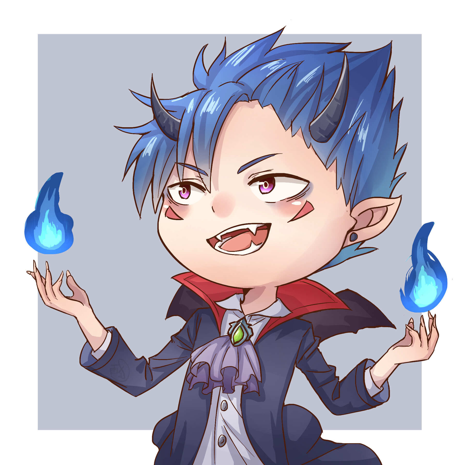 Bell XialiMu - Q version character avatar drawing