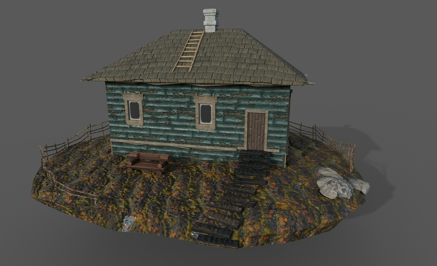 ArtStation - game prop hut [lowpoly]