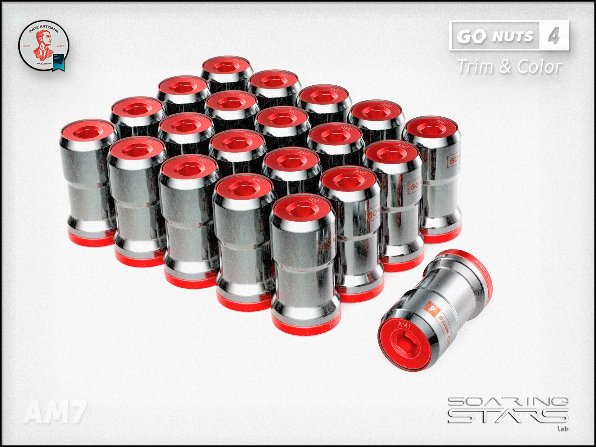 Soaring Stars lab - GoNuts 4 Aftermarket Trim & Color Lug Nuts (AM7 ...