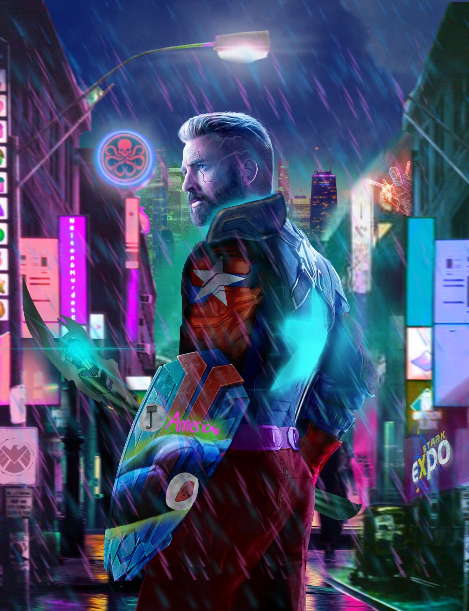 ArtStation - Cyberpunk 2077 // Captain America