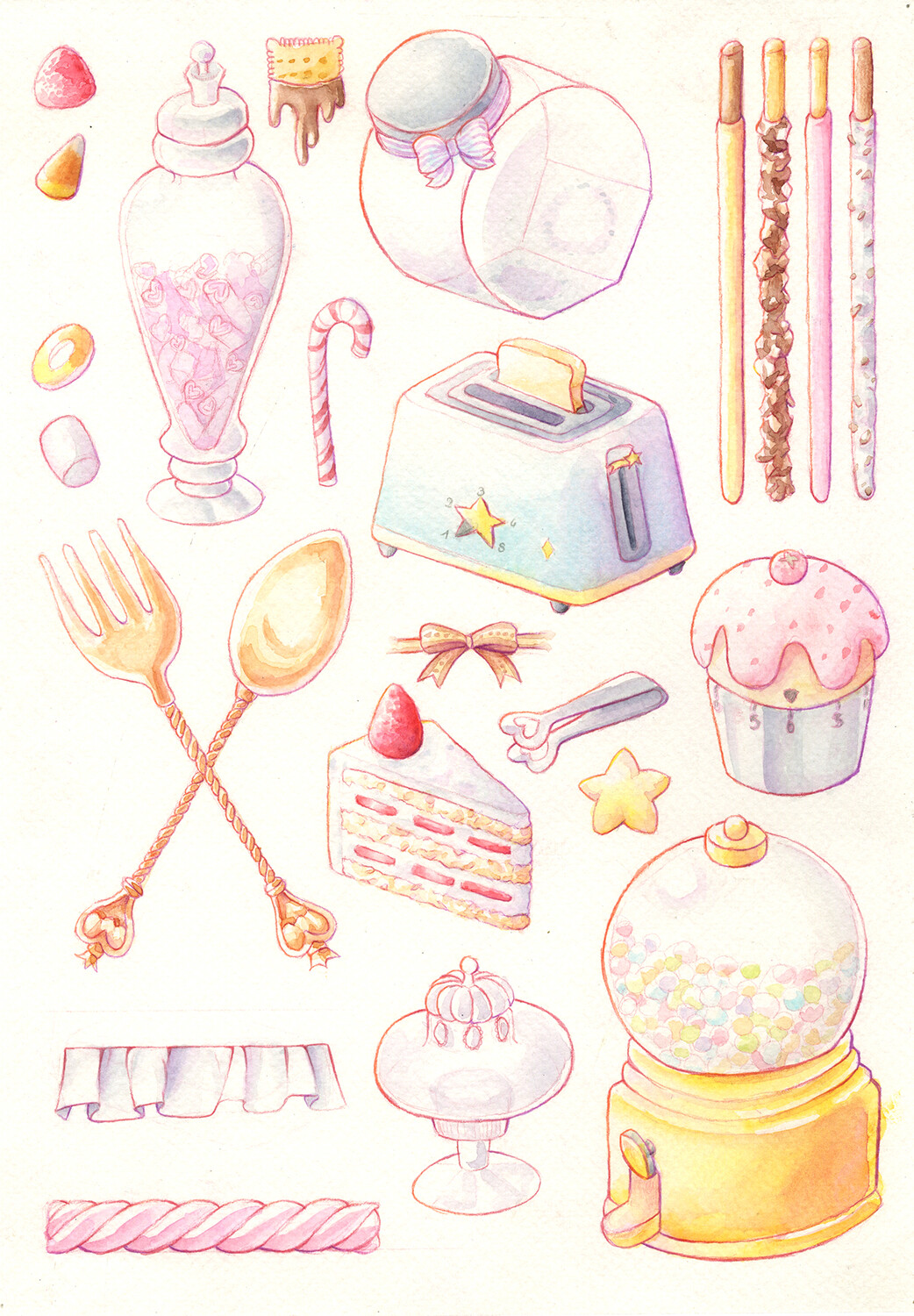 ArtStation - Pink and sugar - Props