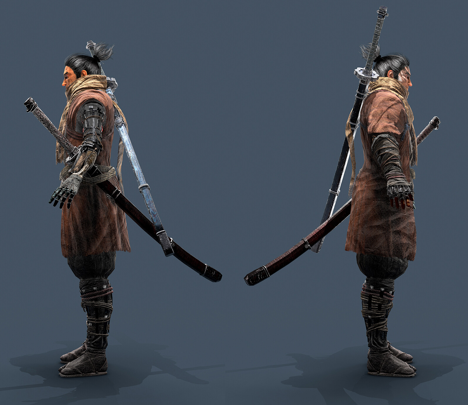 Kang BJ - "Sekiro : Shadows die twice" Wolf , 狼 , オオカミ" 3D Character ...