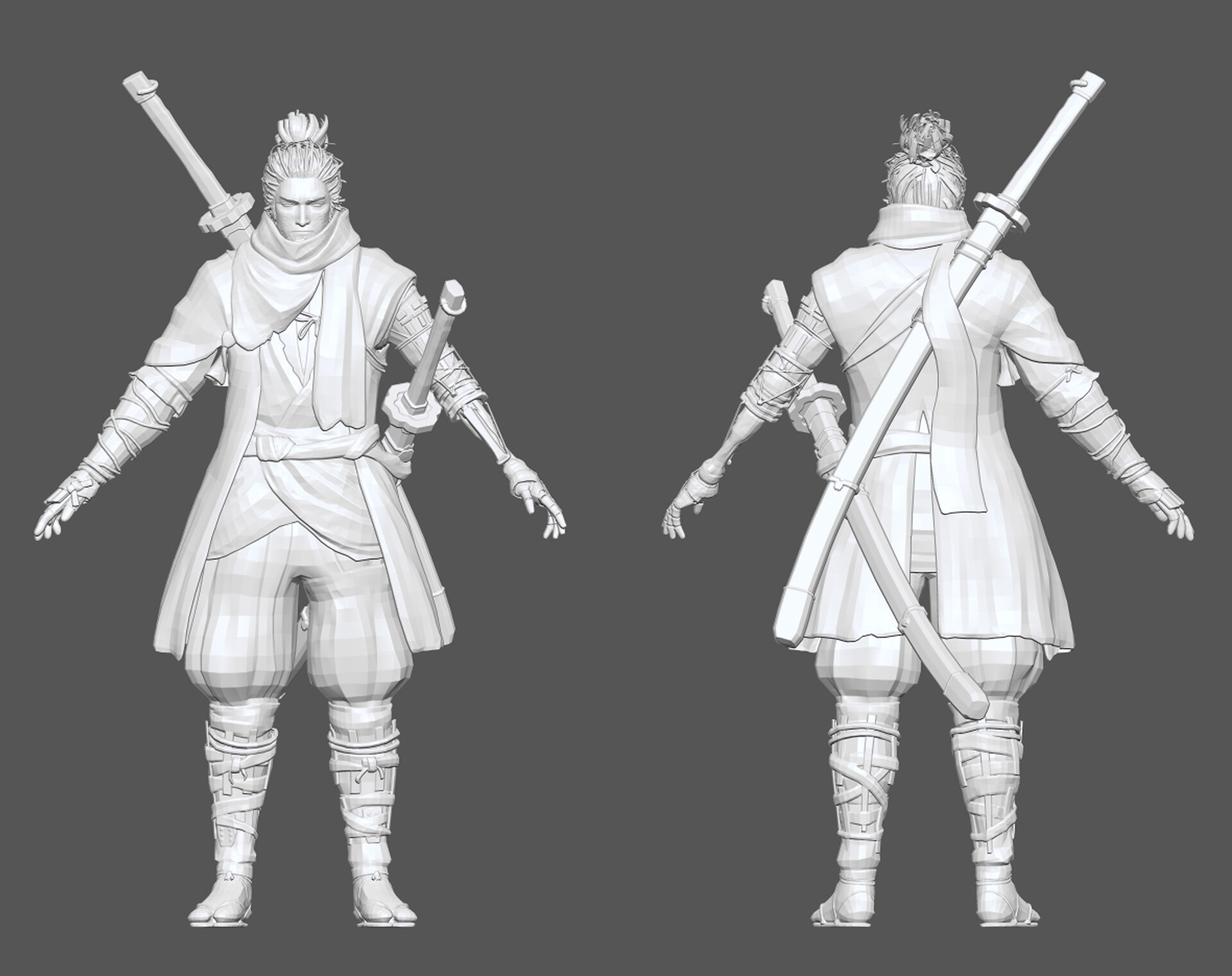 Kang BJ - "Sekiro : Shadows die twice" Wolf , 狼 , オオカミ" 3D Character ...