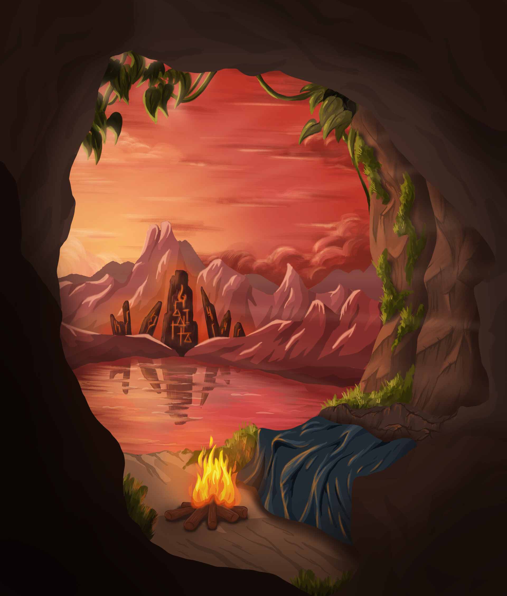 ArtStation - Camping Cave