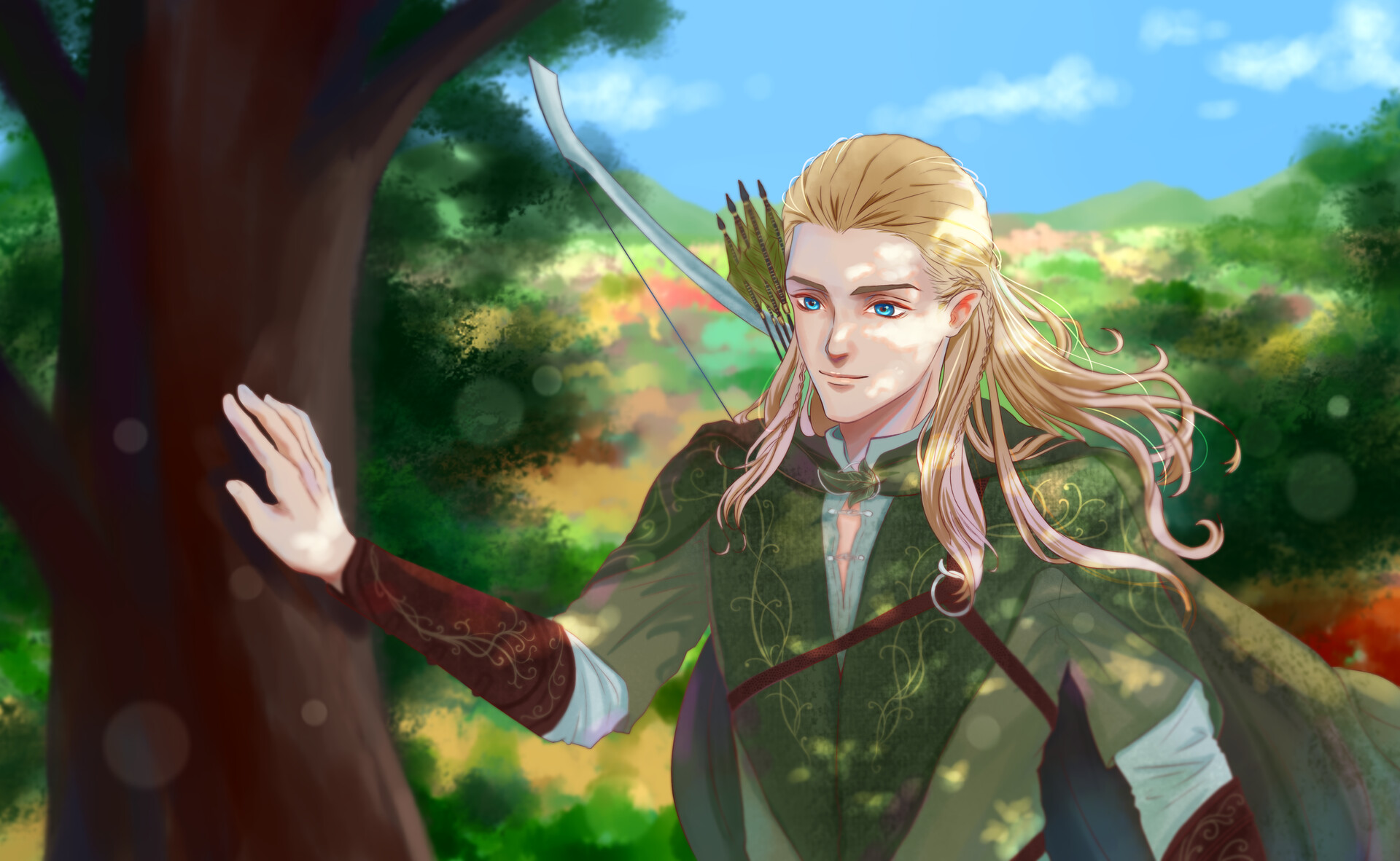 Fan Art De Legolas Download Legolas Fan Art Png Nyv | Wallpapers.com