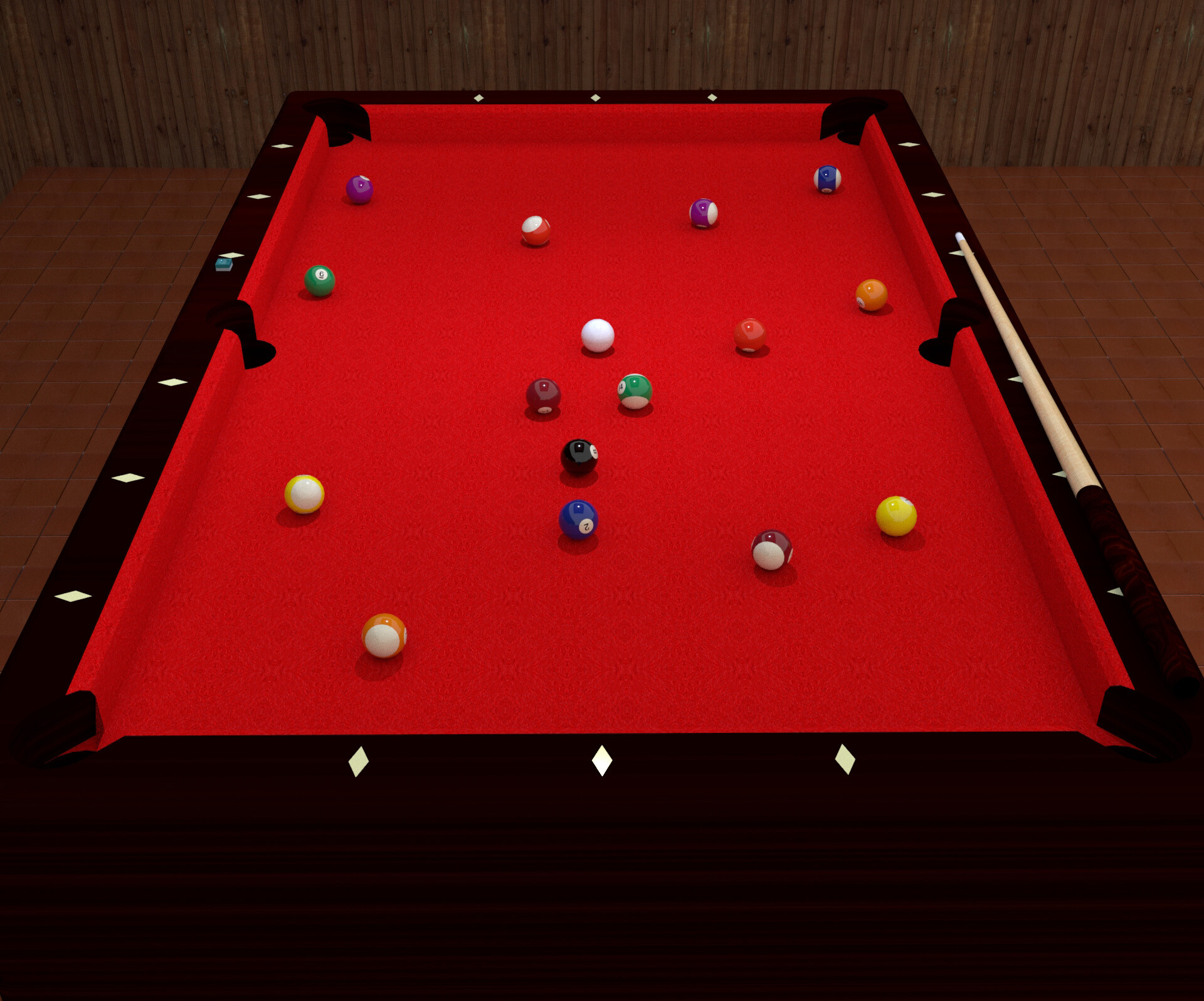 Red Pool Table Texture