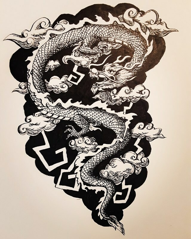 how to draw genjis dragon