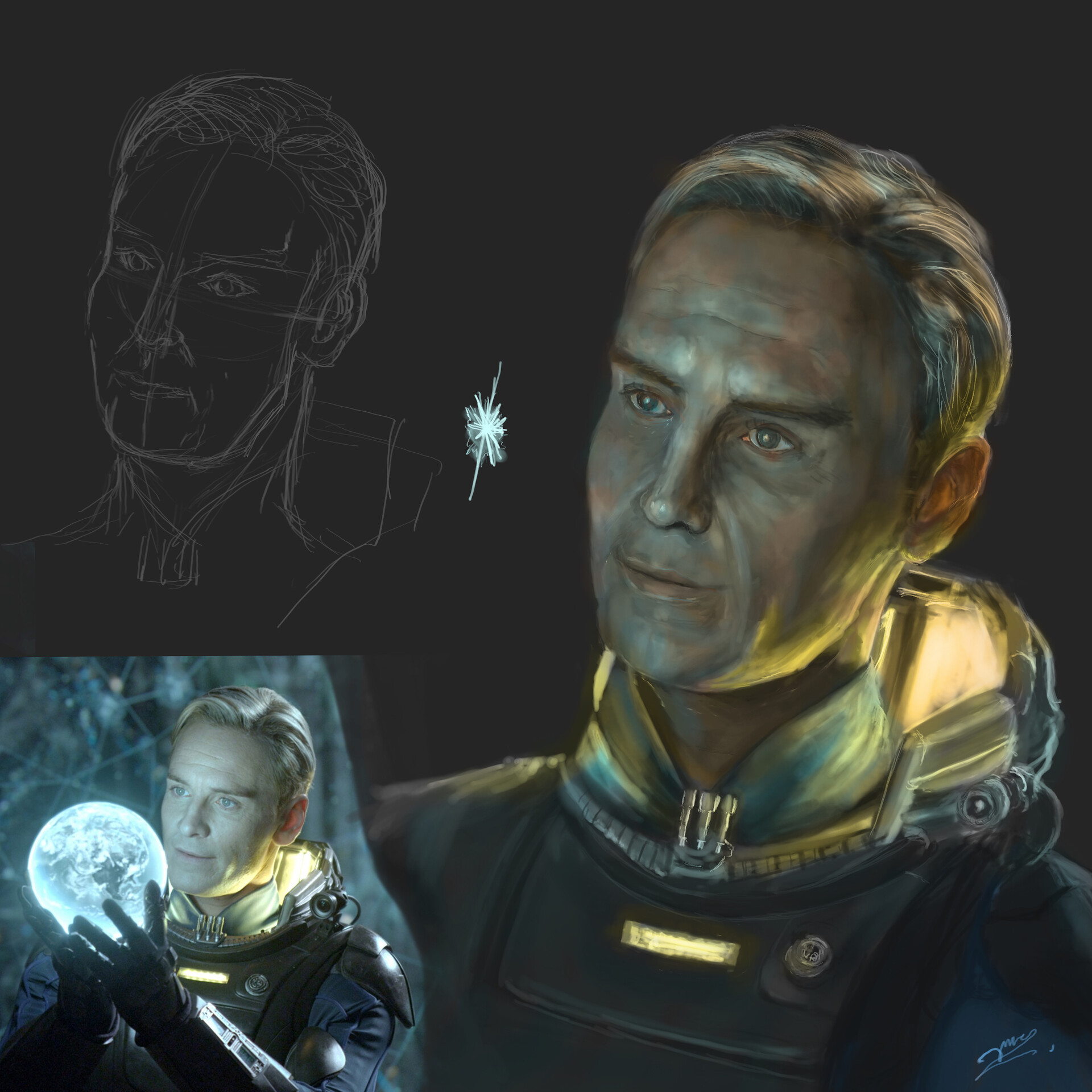 ArtStation - Prometheus - Michael Fassbender