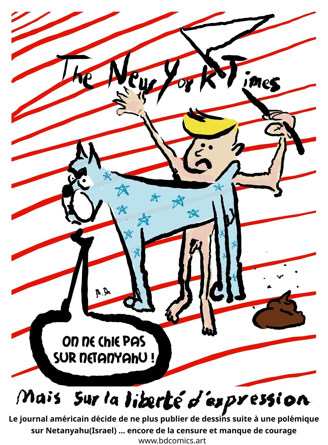 Aghilas AZZOUG - New York Times and cartoon