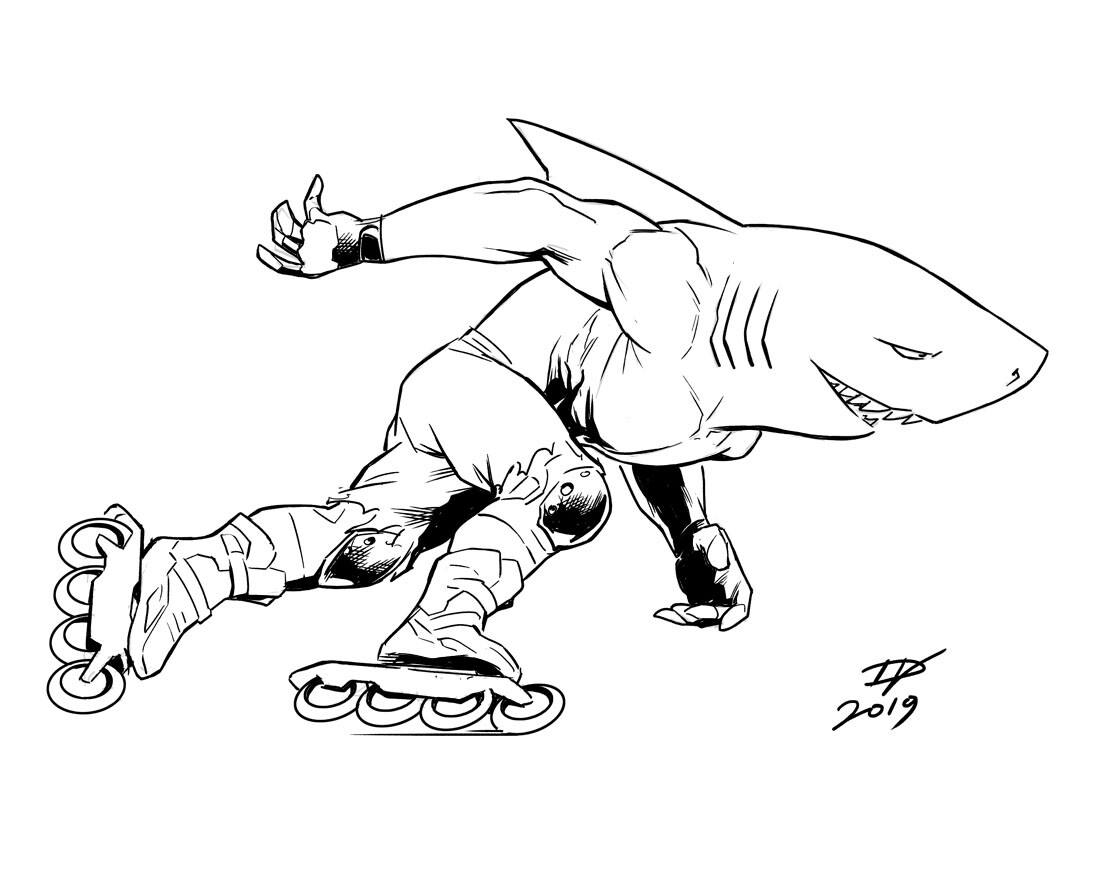 coloring pages street sharks