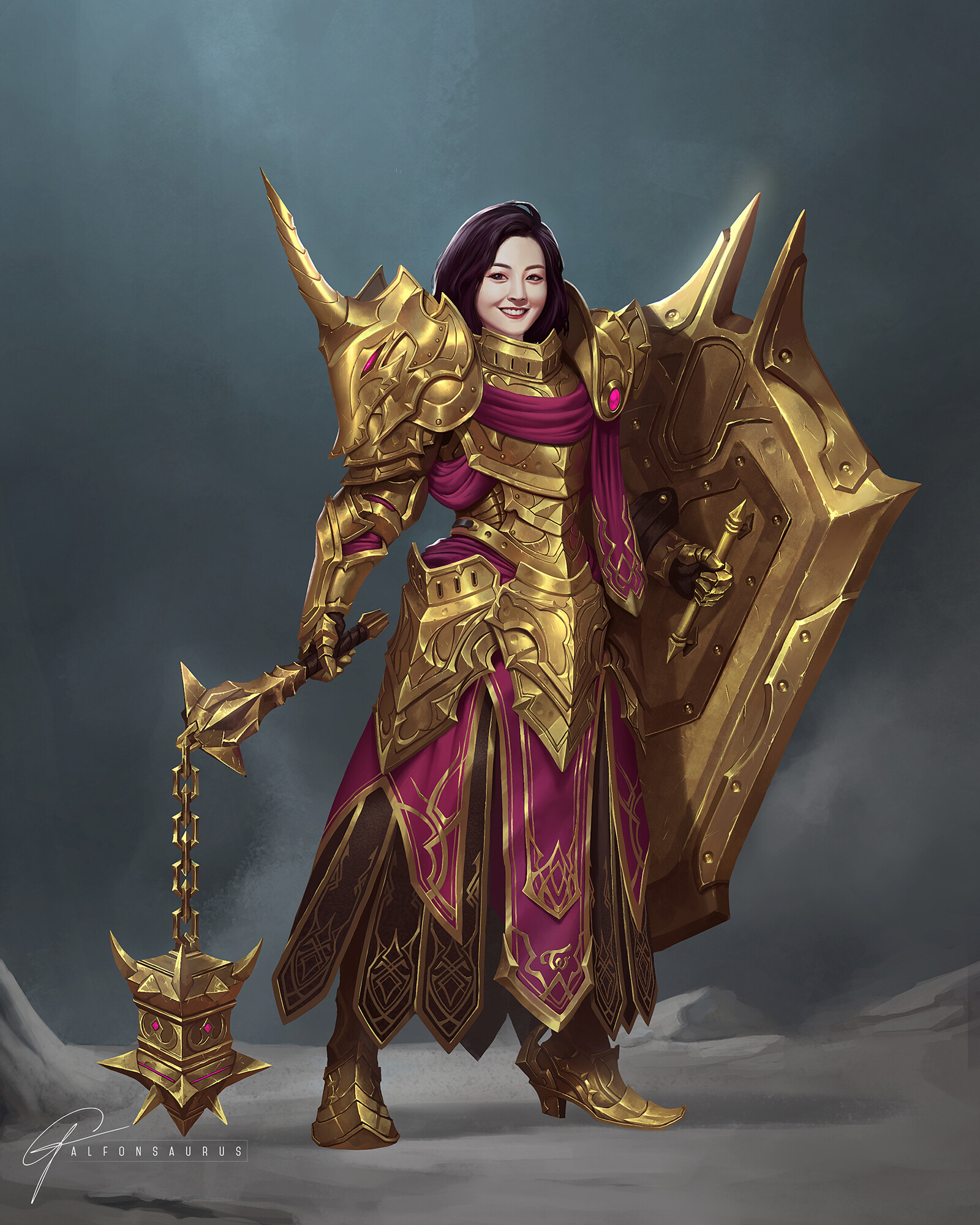 ArtStation - PROJECT TWICE RPG - JIHYO (PALADIN)