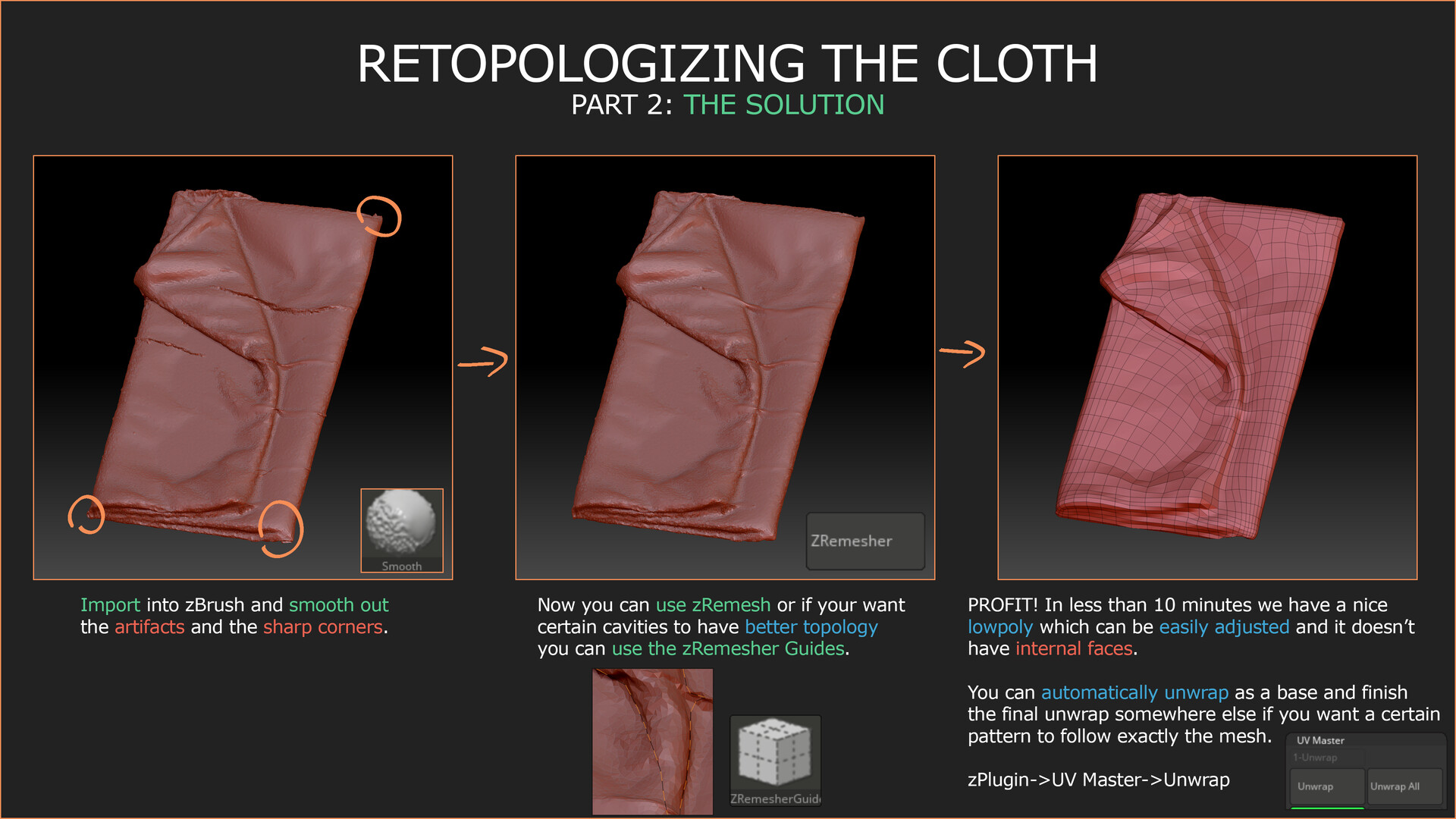 Joan Tassov - Fast Retopology of Folded Cloth Tutorial