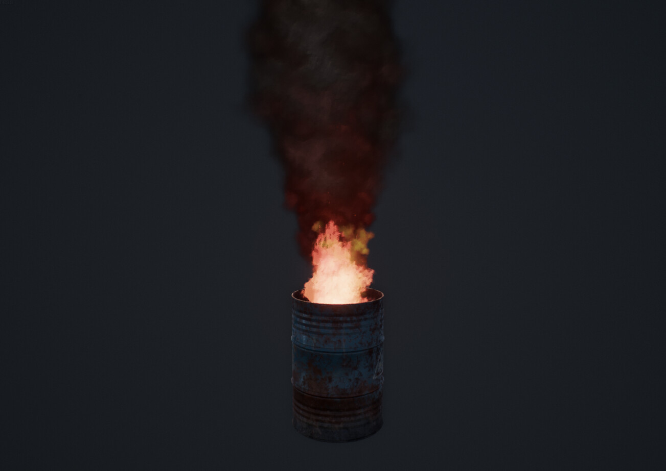 ArtStation - VFX Fire Barrel