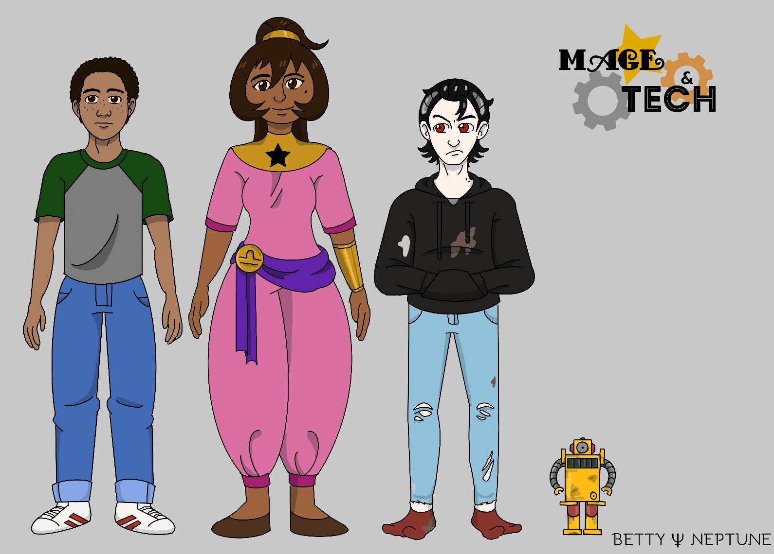 ArtStation - Mage & Tech character sheet