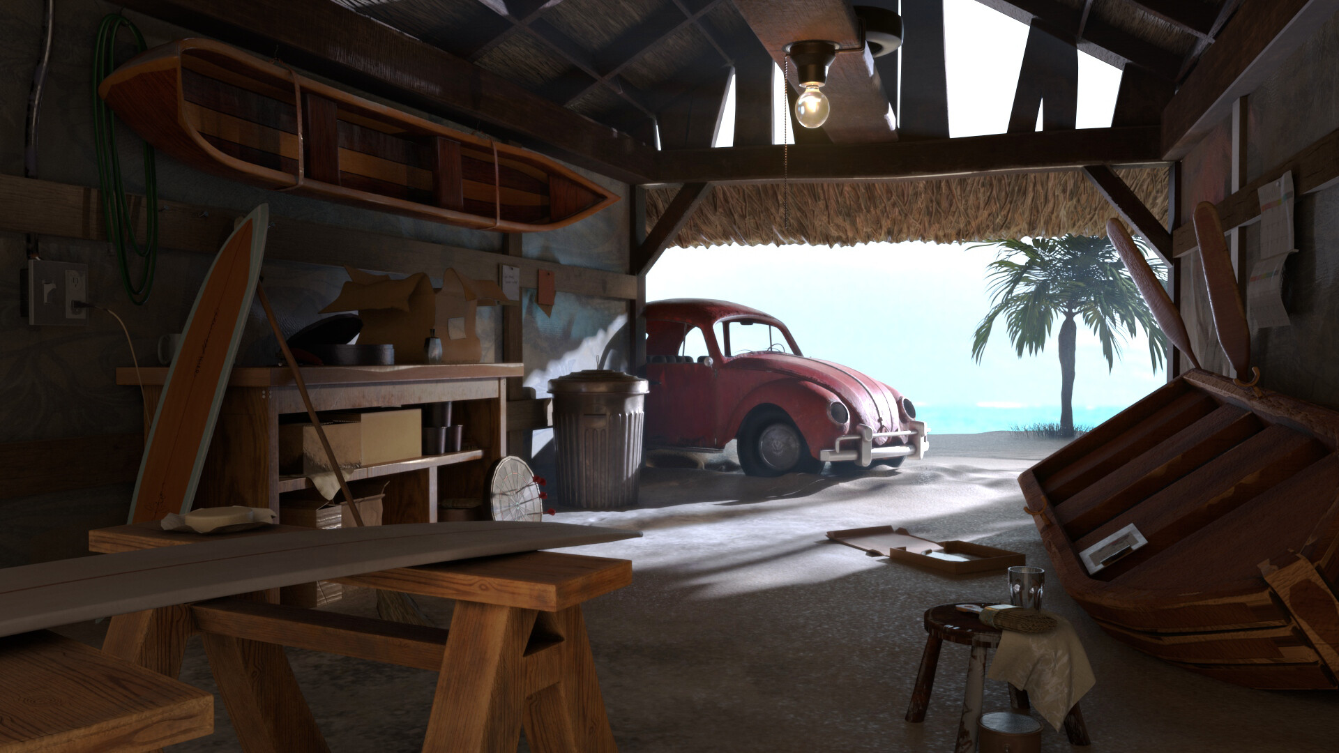 ArtStation - Garage Scene