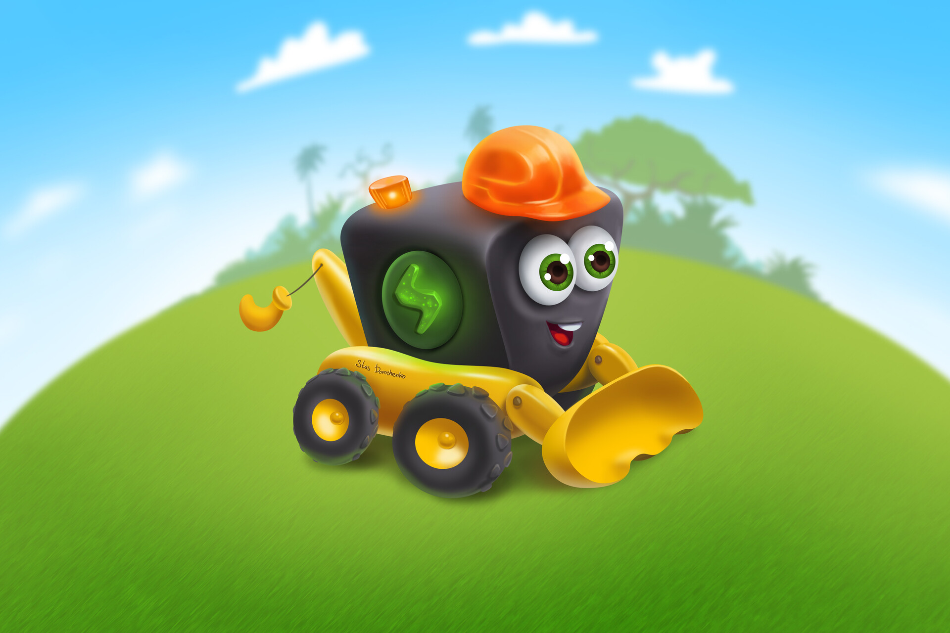 ArtStation - Cartoon character - Loader. 2D art