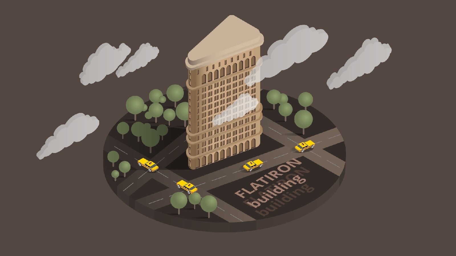 ArtStation - Vector isometric Flatiron building