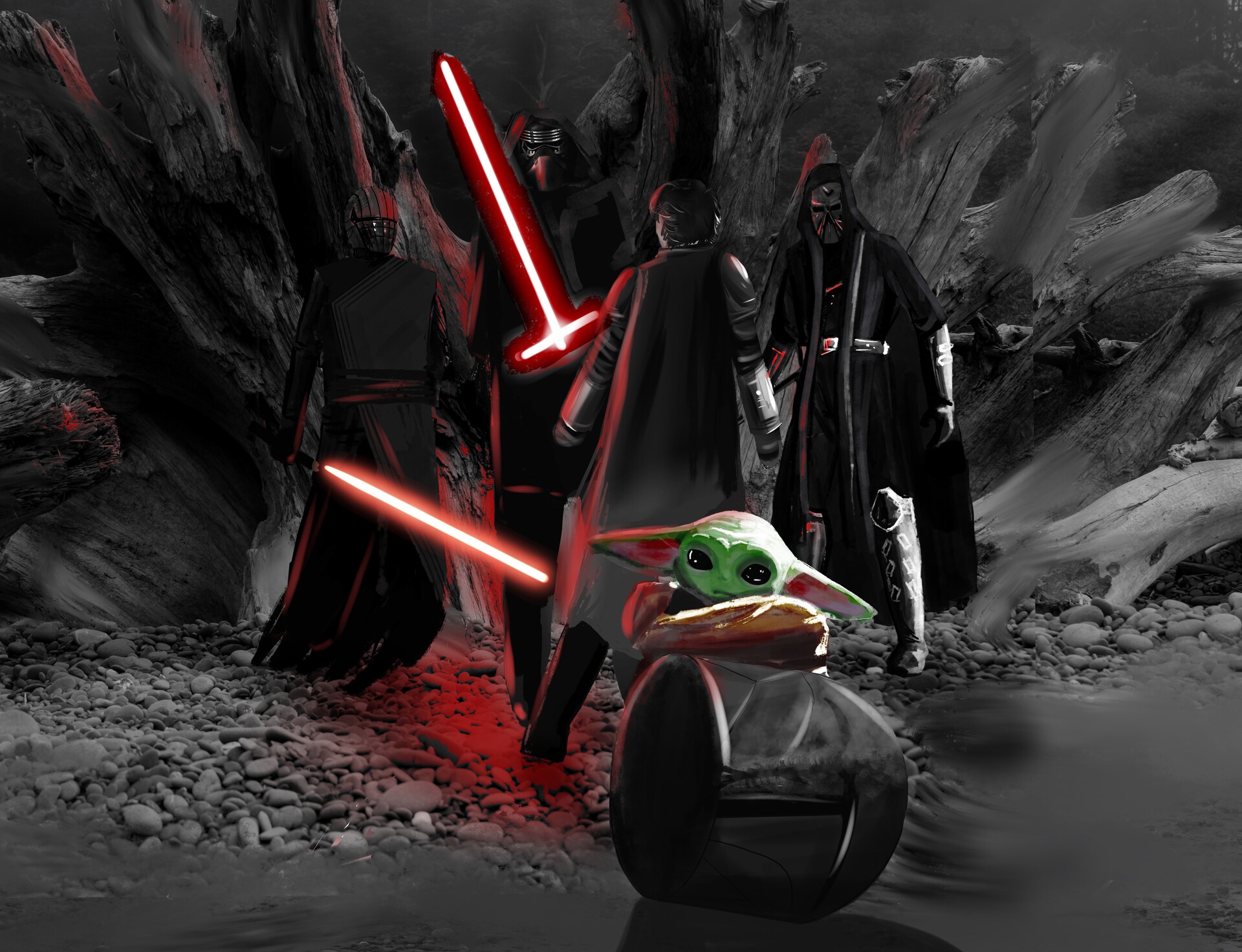 ArtStation - The Mandalorian meets the REN Knight at Exegold