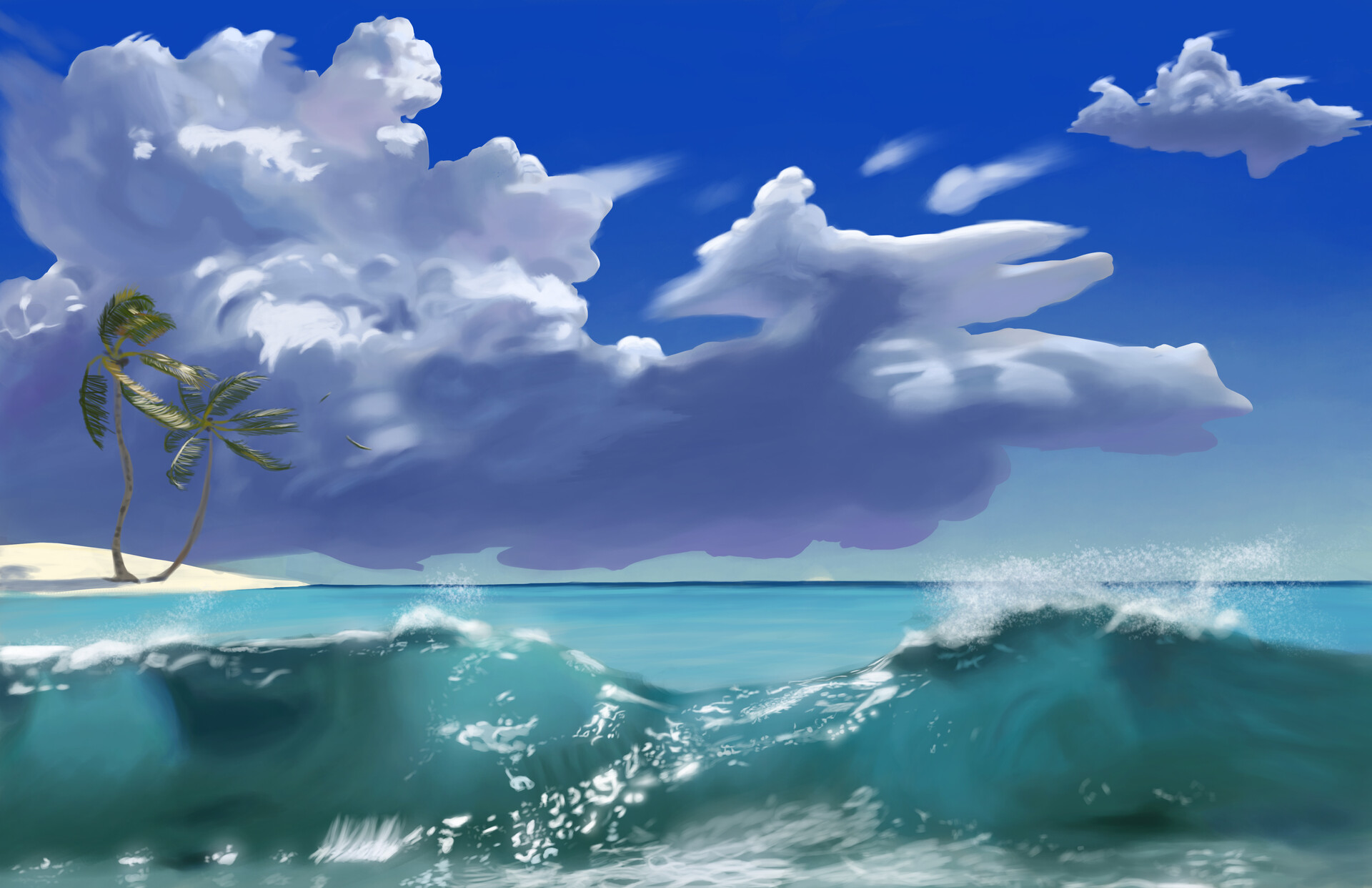 ArtStation - Beach Sketch