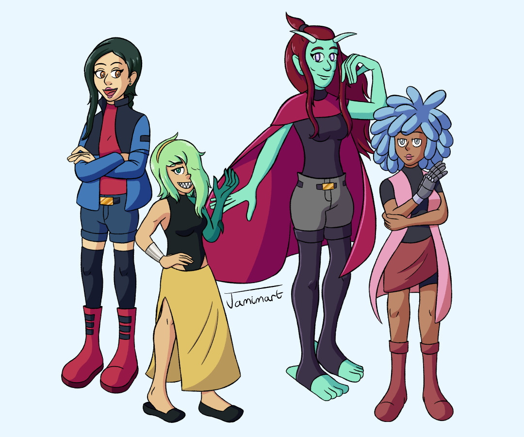 ArtStation - Space Babes Group Photo