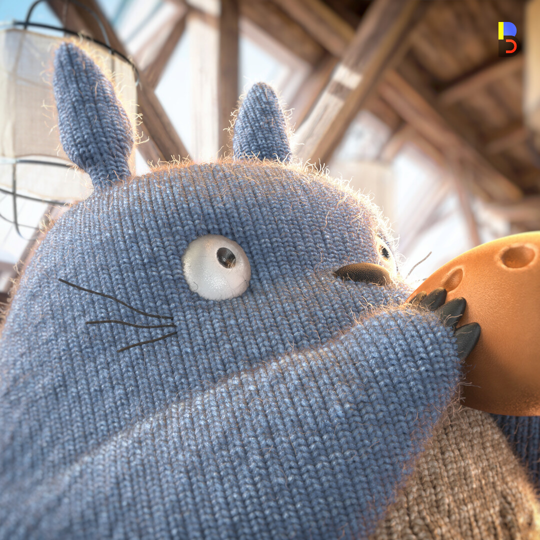 ArtStation - Fuzzy Totoro Plushy