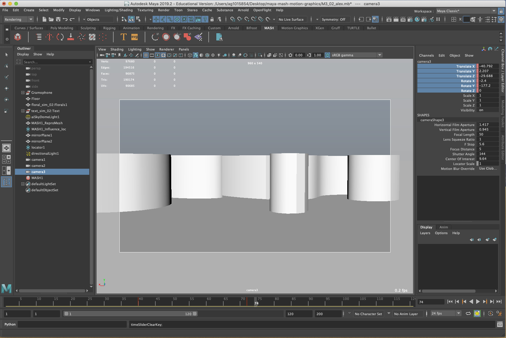 Alex Griffin - Maya MASH:Motion Graphics