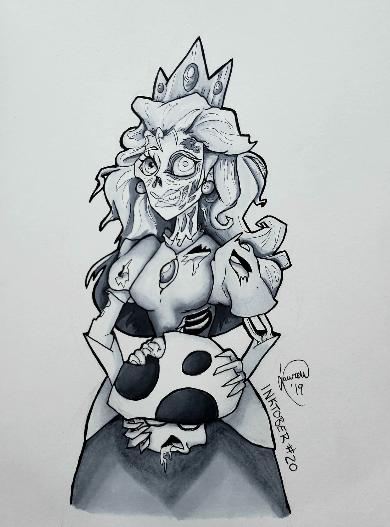 zombie princess coloring pages