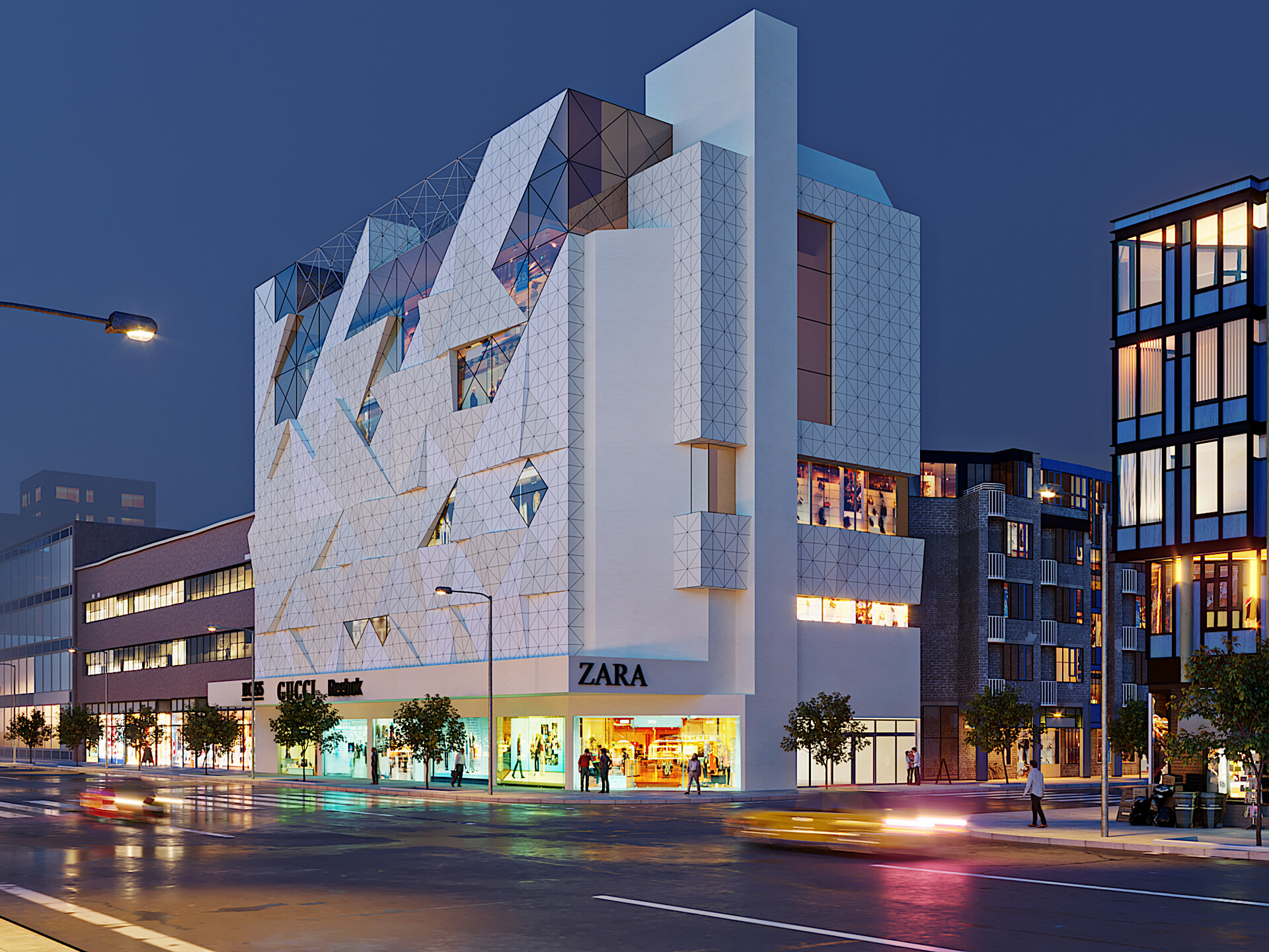 ArtStation - commercial complex - exterior