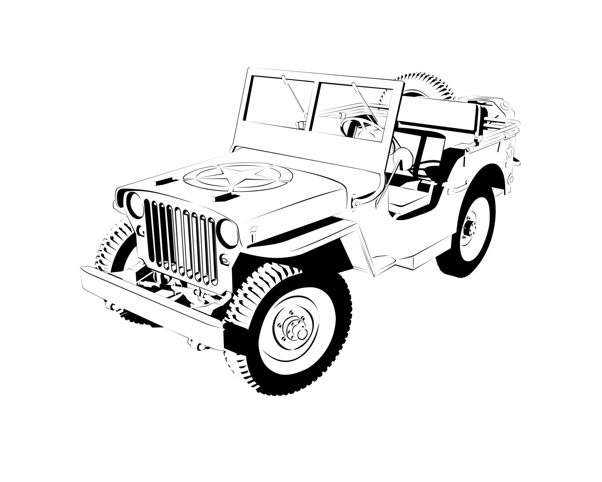 ArtStation - Willys MB (line art)