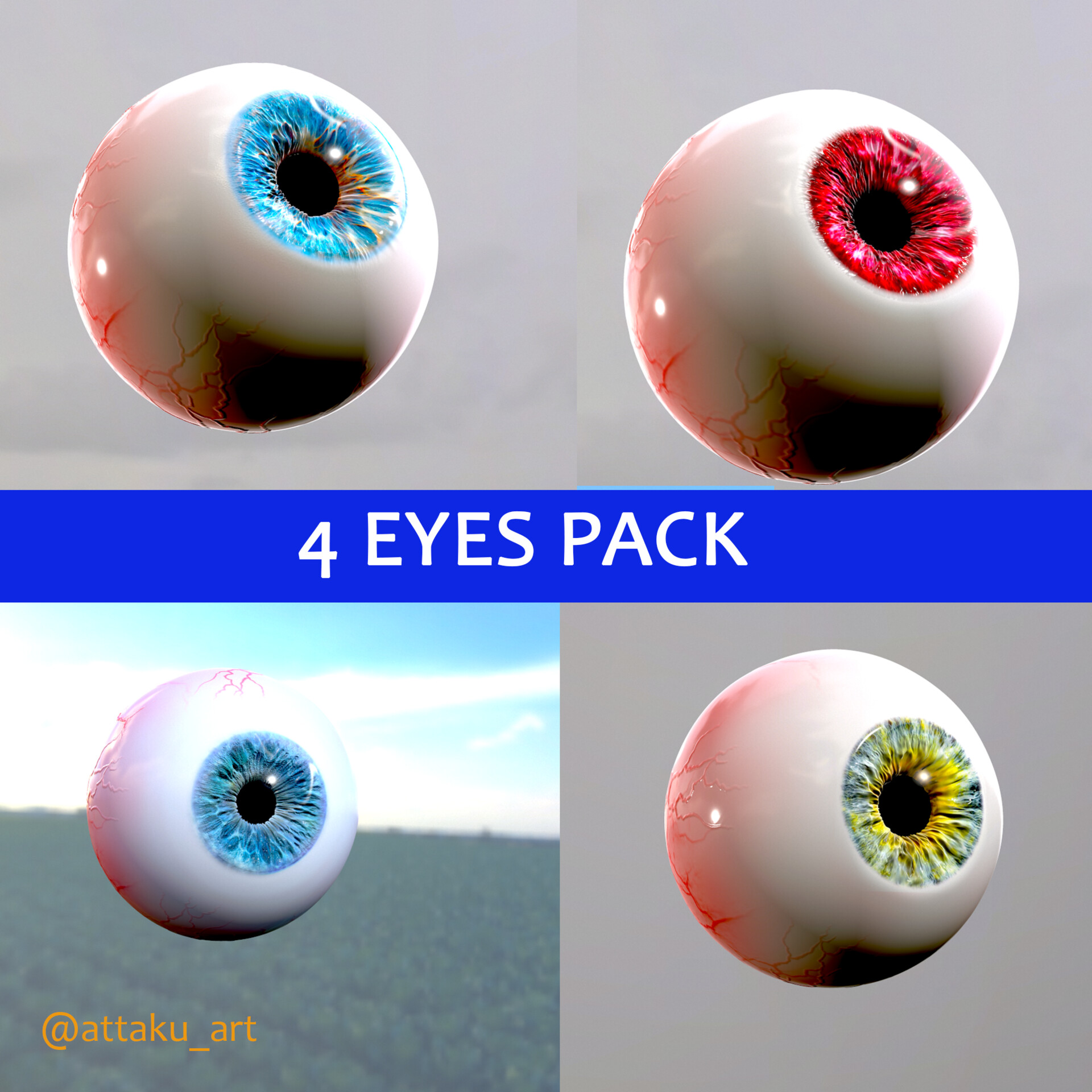ArtStation - 4 eyes pack