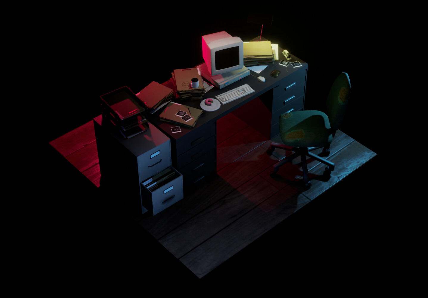 ArtStation - Police Desk